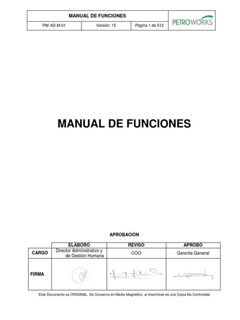 Pw Ad M 01 Manual De Funciones V 15 Pdf Seguridad Y Salud Ocupacional Planificación