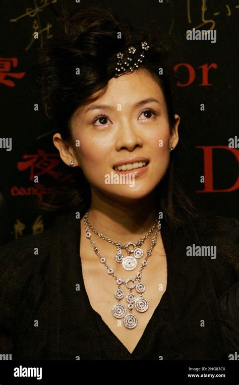 Chinese Actress Zhang Ziyi Poses During The Premiere Of Her Movie The