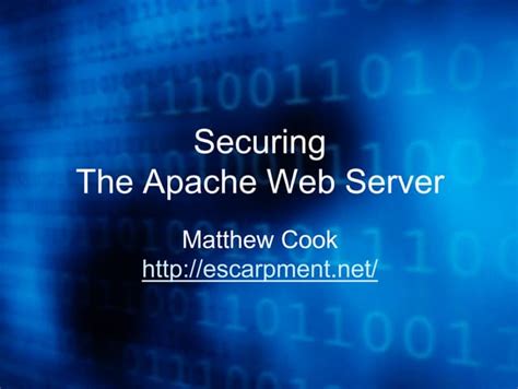 Securing The Apache Web Server Ppt