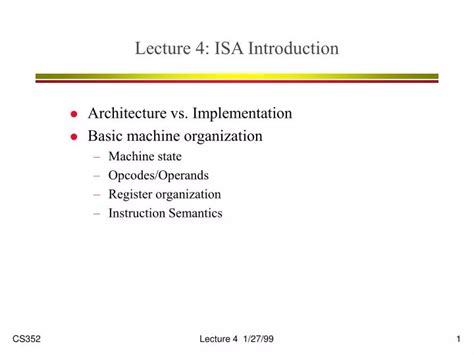 Ppt Lecture 4 Isa Introduction Powerpoint Presentation Free