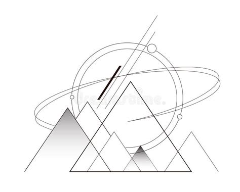 Abstract Design Element In Constructivism Style Minimalistic Abstract Sign Stock Vector