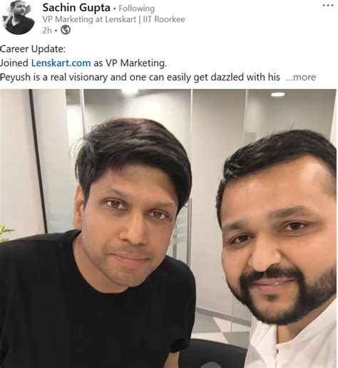 Sachin Gupta Joins Lenskart As Vp Marketing And Growth