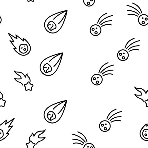 Meteor Cosmic Body Vector Seamless Pattern 10042616 Vector Art At Vecteezy