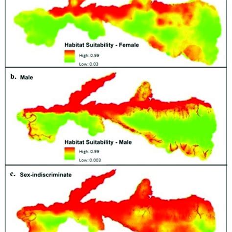 Bayesian Occupancy Continuous Habitat Suitability Maps Generated By Download Scientific Diagram