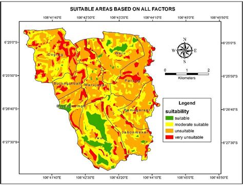 Suitability Map Generated By Using Multi Criteria Analysis Analysis Download Scientific