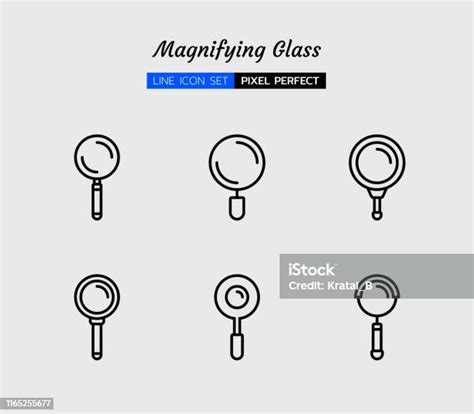 선 아이콘 기호 세트 돋보기 도구 확대 검색 줌 고립 된 평면 윤곽 선 벡터 디자인 64 픽셀 완벽한 디지털 디자인 웹 사이트 응용 프로그램 및 물리적 디자인 인쇄 제품