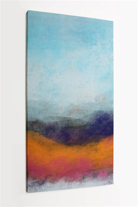Obraz Na Płótnie Homeprint Abstrakcyjny Pejzaż Malarski Nowoczesna Sztuka Rozmyte 60x120 Cm
