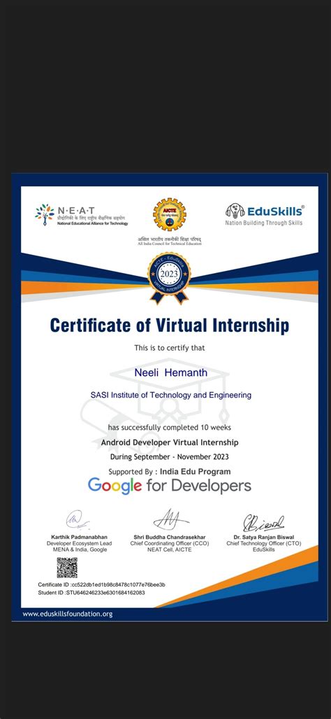 Hemanth Neeli On Linkedin Aicteeduskillsinternship Aicte