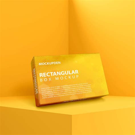 Free Rectangular Box Mockup PSD
