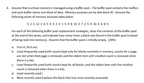 Solved Assume That A Virtual Memory Is Managed Using A