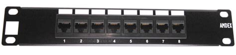 Amdex 8 Port Cat6 Patch Panel Wiltronics