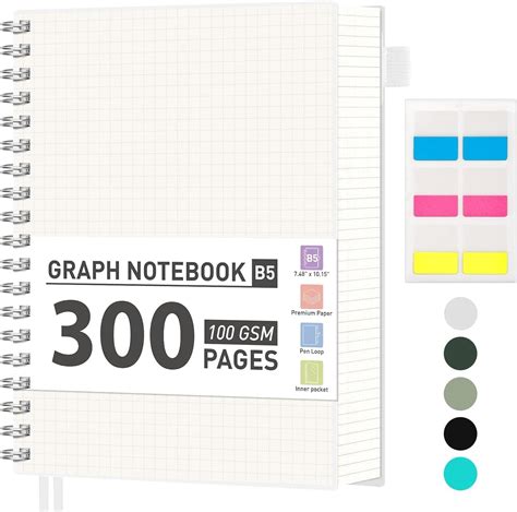 Ahgxg Graph Paper Notebook 300 Pages Spiral Notebook