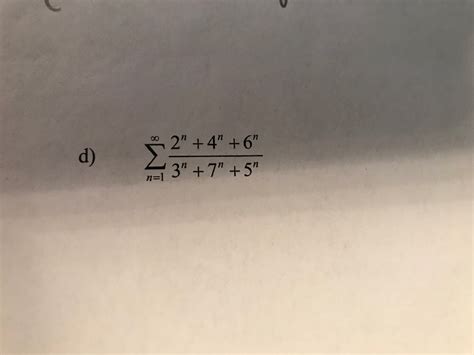 Solved Test For Divergence Or Convergence Make Sure To Chegg Com