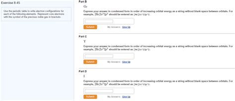 Solved Use The Periodic Table To Write Electron Chegg Com