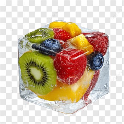 여름에는 얼음 조각에 담긴 차가운 과일로 음료의 맛을 더해 보세요 냉동 과일 얼음 옵션 축하용 과일 아이스 큐브 제철 과일이 들어간 얼음 Png 일러스트 및 이미지 에