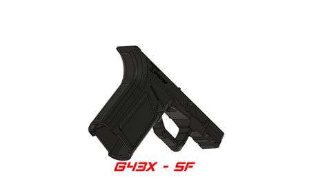 Файл Stl Glock 43x Slim Frame Strike 80 Inspired P80 Rails・Дизайн для загрузки и 3d печати