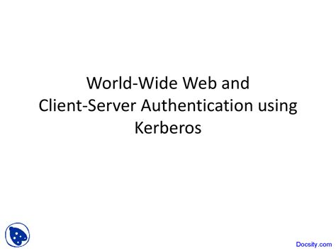 World Wide Web Distributed Operating Systems Lecture Slides Docsity