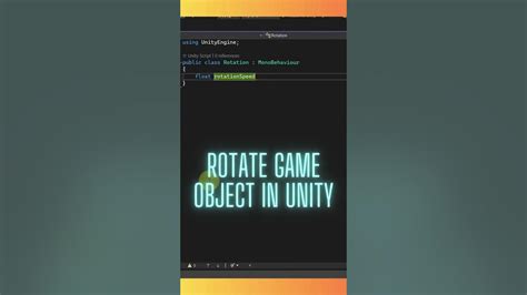 Unity 3d Tutorial How To Rotate Game Object With C Script Beginners Guide Youtube