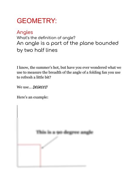 SOLUTION Geometry Angles Basics Studypool