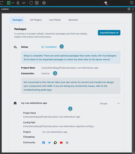 Config Panel Pinegrow Web Editor
