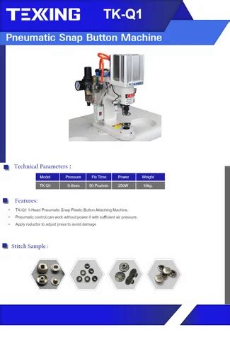Automatic Pneumatic Snap Button Rivet Machine Tk Q1 At Rs 25000piece