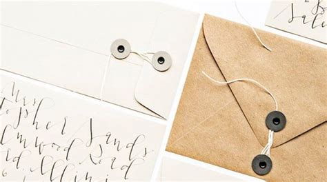 DIY Button String Envelopes Upgrade Your Snail Mail