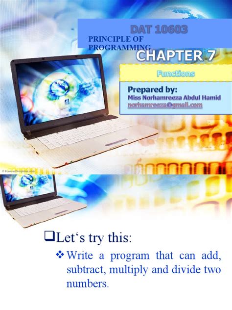 Chapter 7 Functions Pdf Parameter Computer Programming Subroutine