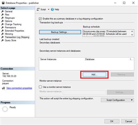 How To Configure Sql Server Log Shipping