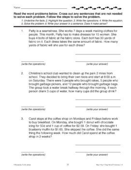STEP BY STEP WORD PROBLEMS UNIT Problem Solving Activities By Remedia