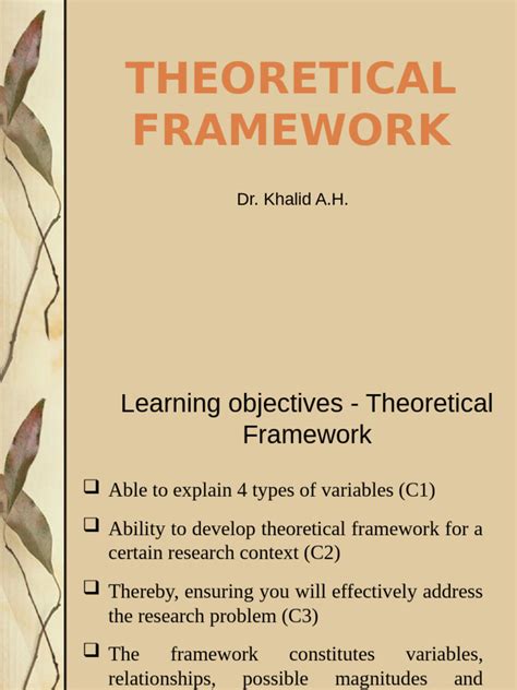 P4 Theoretical Framework Edited Kah 5oct2016 Latest Pdf