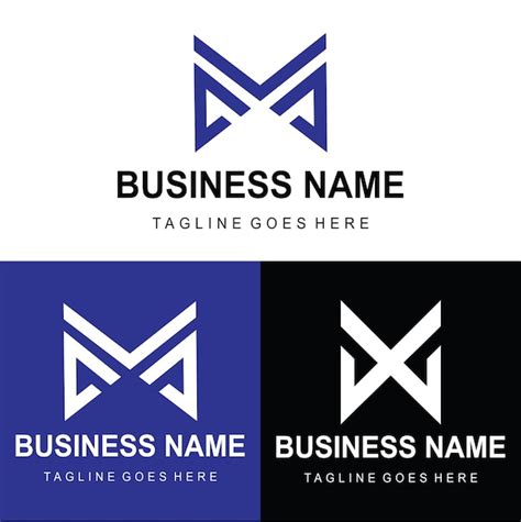 벡터 문자 M 로고 디자인 프리미엄 벡터