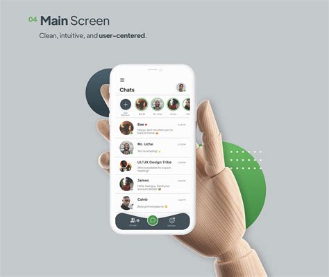 messaging app interface design on behance