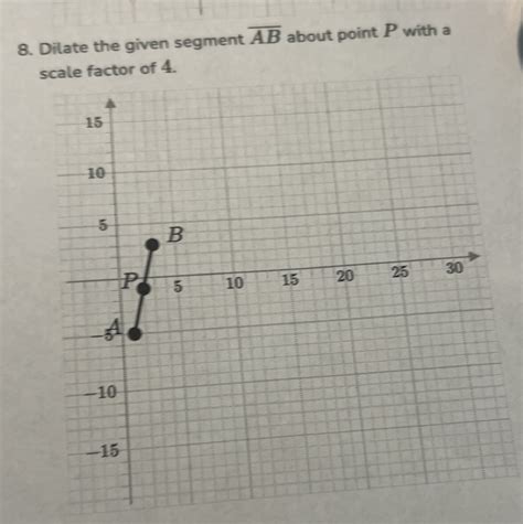 Solved Dilate The Given Segment Overline Ab About Point P With A E