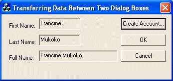 Dialog Data Transfer