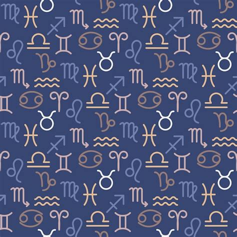 Premium Vector Seamless Pattern With Zodiac Signs