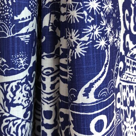 Royal Blue Curtains Etsy