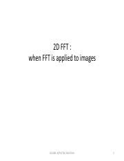2D FFT Understanding Frequency In Image Processing Course Hero
