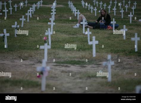 Crosses At Camp Sheehan During Anti War Protest Activities In