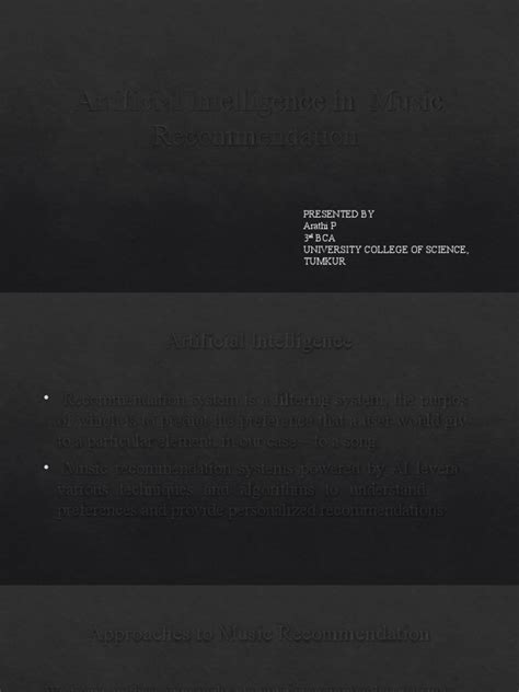 Artificial Intelligence In Music Recommendation Pdf Systems Theory Computing