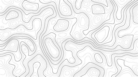 Contour Map Background Vector Geography Scheme And Terrain Topography Grid Map Stock Vector