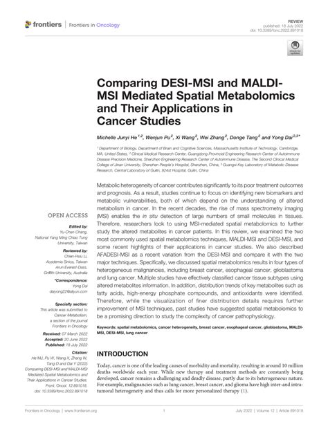 pdf comparing desi msi and maldi msi mediated spatial metabolomics