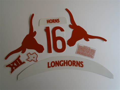 Texas Longhorns Football Helmet Decals Speed Flex Set 16 4559325711