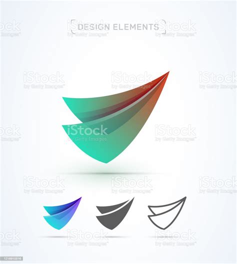 벡터 추상 체크 마크 로고 문자 V 디자인 템플릿입니다 재료 종이 접기 종이 평면 3d 및 라인 아트 스타일 컬렉션 로고에 대한 스톡 벡터 아트 및 기타 이미지 Istock