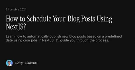How To Schedule Your Blog Posts Using Nextjs