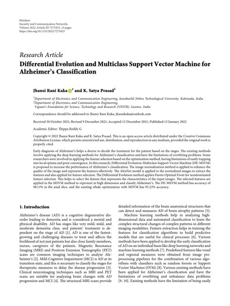 Pdf Differential Evolution And Multiclass Support Vector Machine For