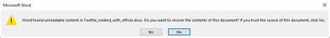 some docx files created by officer 0 5 0 can t be opened in word