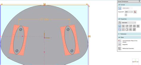 how to dimension the minimum distance between two ellipses