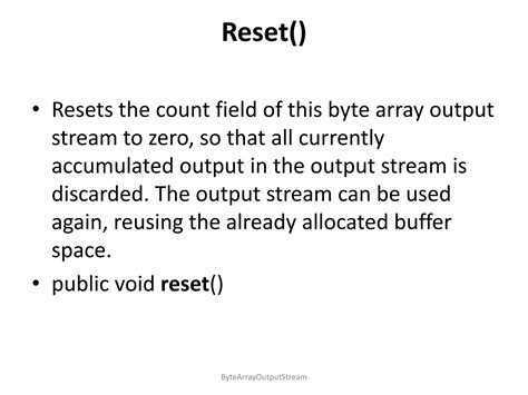 Byte Arrayoutputstream Ppt