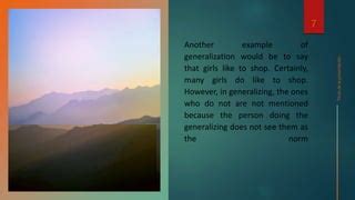 Generalization Ppt Types Of Generalization PPTX
