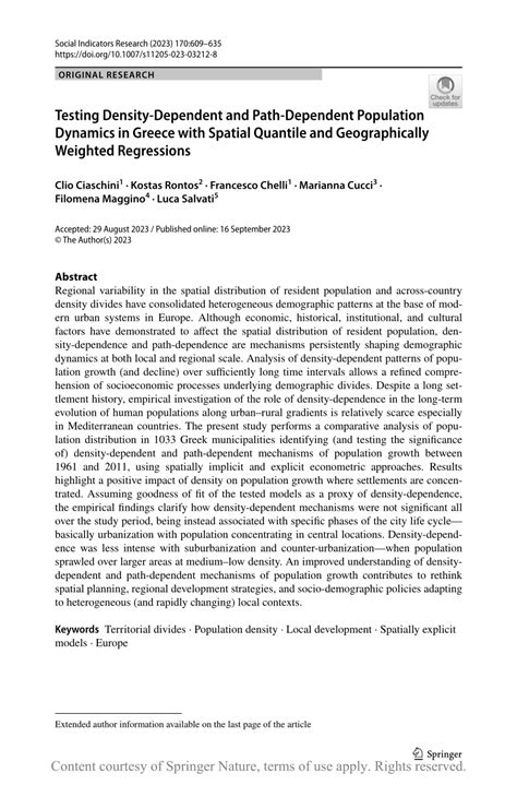 Pdf Testing Density Dependent And Path Dependent Population Dynamics